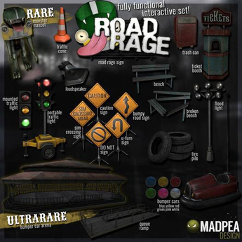 Second Life Marketplace - MadPea Road Rage - Bumper Car - White