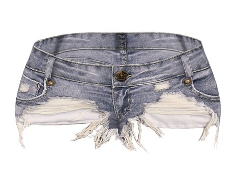 Second Life Marketplace - The Annex - Emerson Ripped Jean Shorts - Faded
