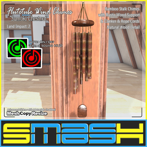 Second Life Marketplace - SMASH - Flutetube Wind Chimes (Sumoki)