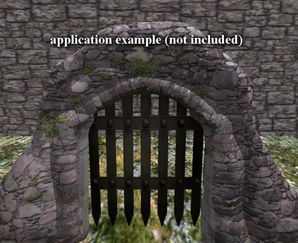 Second Life Marketplace - #Medieval Portcullis 3 Full Perm Textures Pack