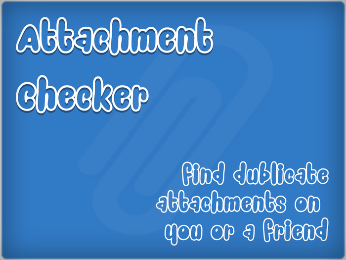 Second Life Marketplace - NF - Attachment Checker