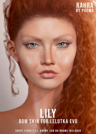 Second Life Marketplace - RAHRA.by.poema - LILY skin ALABASTER (wear me)
