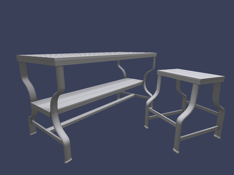 Second Life Marketplace - ~tc~ Mesh WorkshopTable and Chair FullPerm Kit