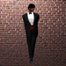 Second Life Marketplace - Mens Tuxedo w/ Red Cumberbun & Shoes