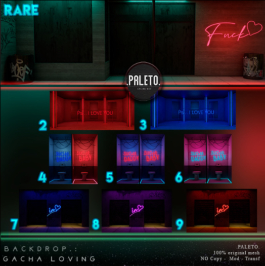 Second Life Marketplace - .PALETO. Gacha Loving - 03 PS Blue (BOX)