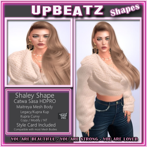 Second Life Marketplace - UpBeatZ: Shaley Shape Catwa HDPRO Sasa