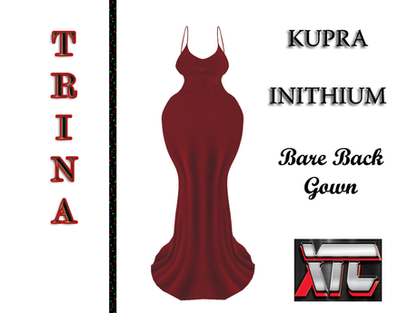 Second Life Marketplace - XTC Trina Bare Back Gown KUPRA Red