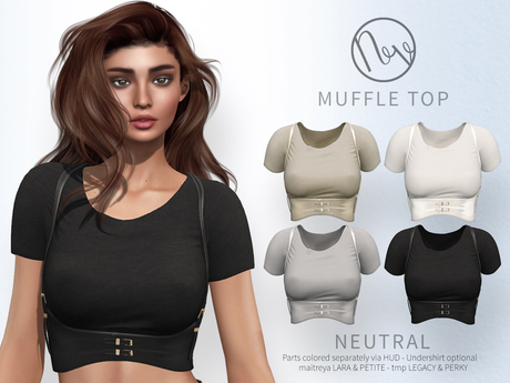Second Life Marketplace - neve top - muffle neutral