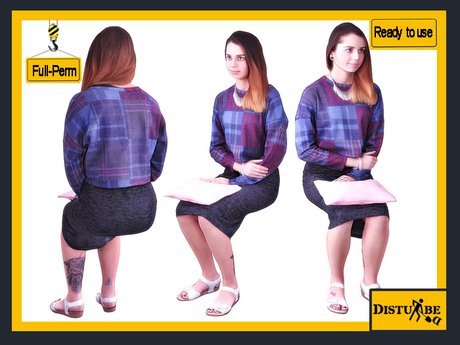 Second Life Marketplace - ::DisturbeD:: Laura Sitting Girl Character ...