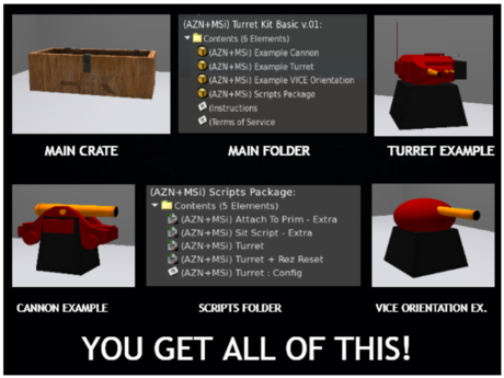 Second Life Marketplace - (AZN+MSi) Tank, Turret, Combat, Gun, Builders ...