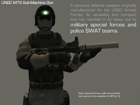 Second Life Marketplace - *UNSC M7S Sub-Machine Gun with Laser Sight