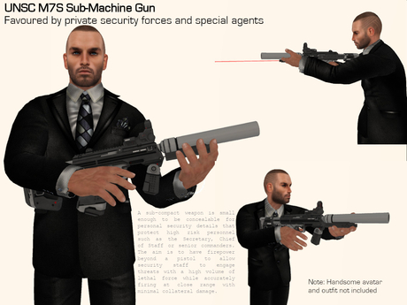 Second Life Marketplace - *UNSC M7S Sub-Machine Gun with Laser Sight
