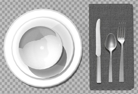 Second Life Marketplace - Place Setting - Silver Utensils and Texture HUD