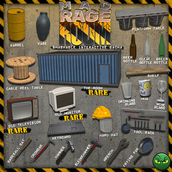 Second Life Marketplace - MadPea Rage Room - Cable Reel Table