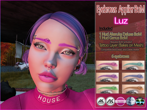 Second Life Marketplace - -IC- Brows Eye BoM Apllier (Luz) AK Genus BoM ...