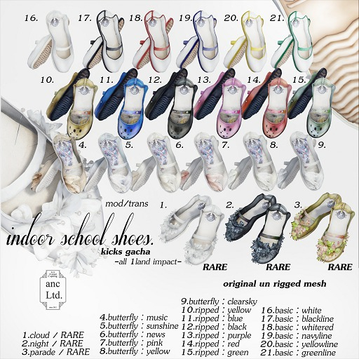 Second Life Marketplace - {anc} schoolshoes / ripped : blue;
