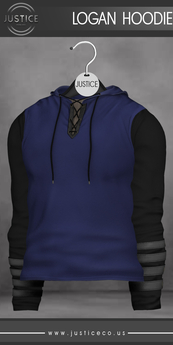 Second Life Marketplace - [JUSTICE] LOGAN HOODIE - INDIGO