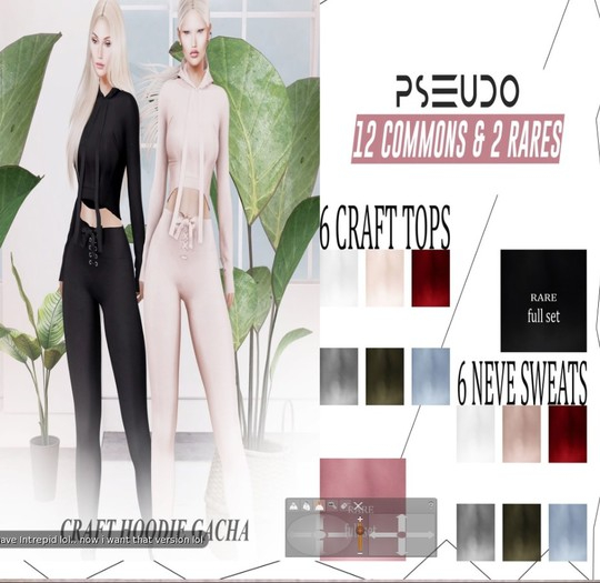 Second Life Marketplace - Pseudo- Craft Hoodie Olive