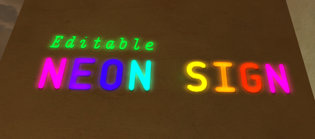 Second Life Marketplace - ★ NEW ★ Neon Text Sign - Editable & animated!