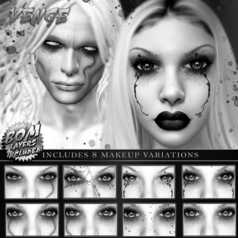 Second Life Marketplace - VENGE - 'Savage' BOM Face Makeup DEMO