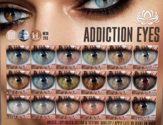 Second Life Marketplace - LOTUS. Addiction Eyes 14 BOX