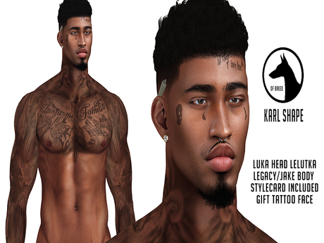 Second Life Marketplace - OF BREED: KARL SHAPE ~ LUKA HEAD ~ LEGACY ...