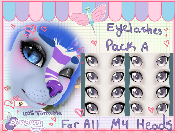 Second Life Marketplace - Blueberry - M4 Eyelash Pack A