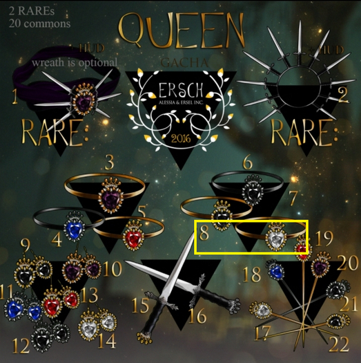 Second Life Marketplace - ERSCH - Queen Gacha 08 Crown White