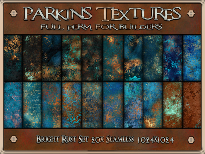 Second Life Marketplace - Parkins Textures - Bright Rust Set - 20x Full ...