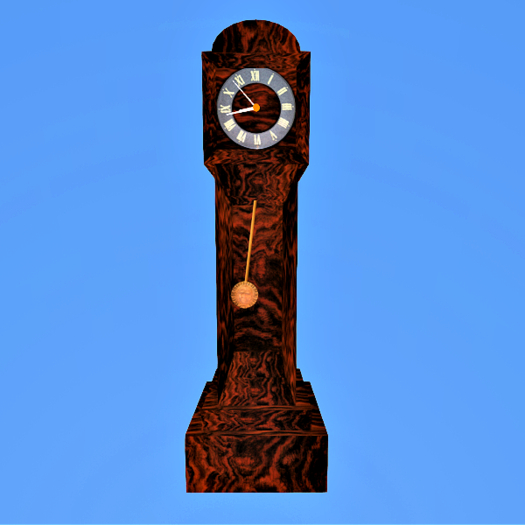 Second Life Marketplace - Animated Grandfather Clock (Brazilian Rosewood)
