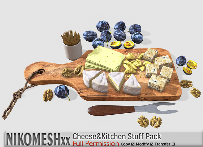 Second Life Marketplace - ::NIKOMESH::Full Permission Cheese&Kitchen ...