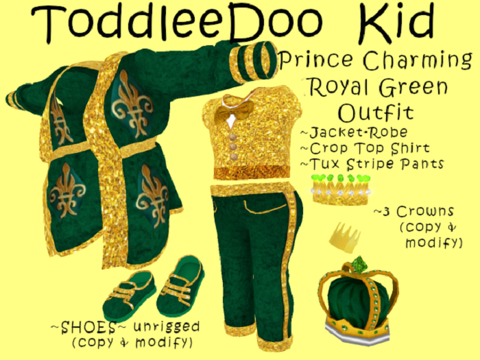 Second Life Marketplace - TODDLEEDOO KID BOY PRINCE CHARMING ROYAL ...