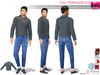 Second Life Marketplace - Full Perm Men's Ragged Thick Hooded Sweater ...