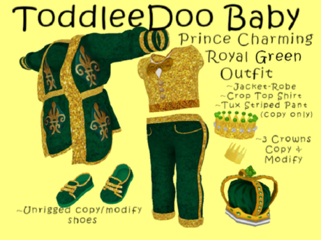 Second Life Marketplace - TODDLEEDOO BABY BOY PRINCE CHARMING ROYAL ...