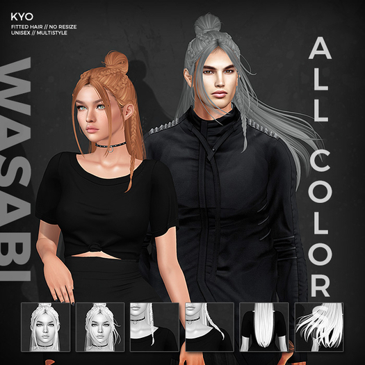 Second Life Marketplace - Wasabi // Kyo Hair - All colors