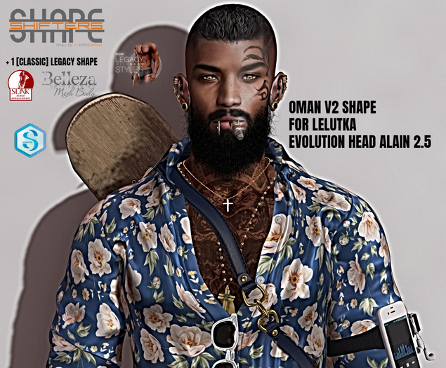 Second Life Marketplace - [SHAPEshifters] OMAN V2 SHAPE FOR LELUTKA ...