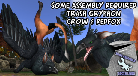 Second Life Marketplace - .:SAM:. Trash Griffin Crow + RedFox