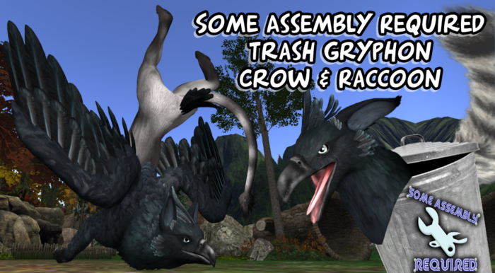 Second Life Marketplace - .:SAM:. Trash Griffin Crow + Raccoon