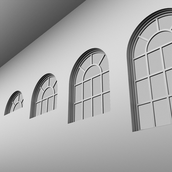 Second Life Marketplace - Arched Windows Mesh full perm - ZimberLab ...