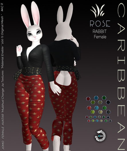 Second Life Marketplace - JOMO ROSE For Rabbit Female (BOX WEAR ME)