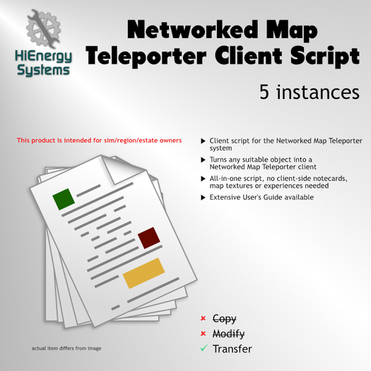 Second Life Marketplace - Networked Map Teleporter Client Script - 5 ...