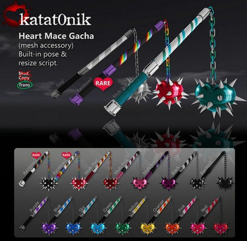 Second Life Marketplace - *katat0nik* (orange) Heart Mace
