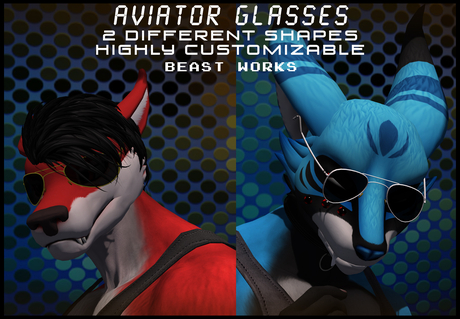 Second Life Marketplace - [Beast Works] Aviator Glasses 1.0