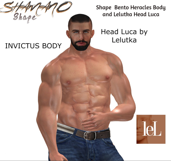 Second Life Marketplace - Shape Bento Heracles Body Lelutka Luca HEAD