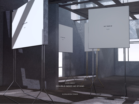 Second Life Marketplace - [Dope+Mercy] Double-sided AD Stand 4x3