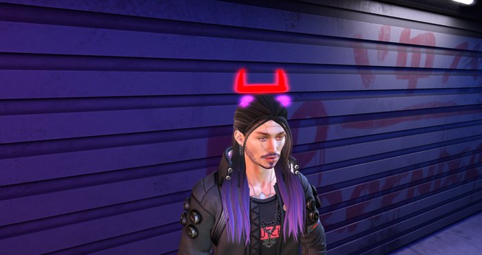 Second Life Marketplace - Moody Creations - Mesh Neon Devil Halo - Red