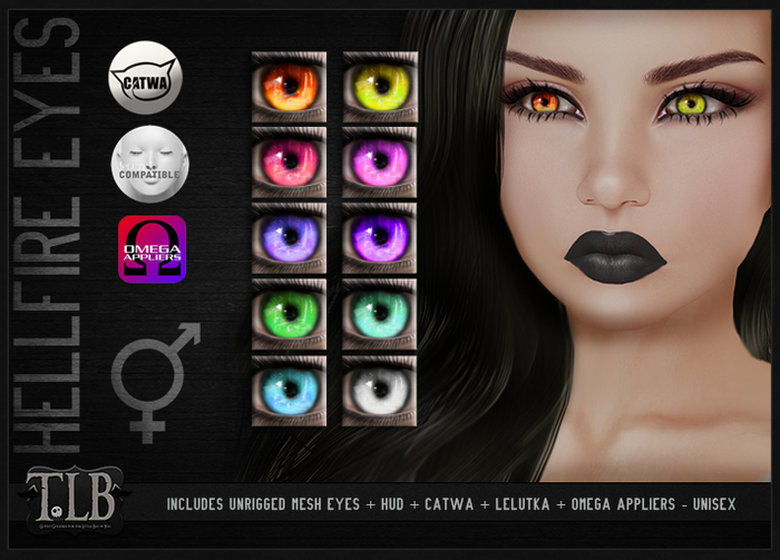 Second Life Marketplace - !TLB - Hellfire Eyes