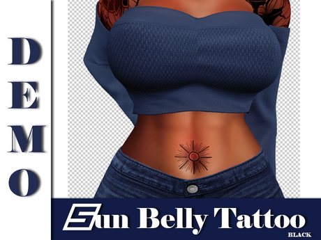 Second Life Marketplace - .::Soley & Luna::. DEMO - Sun Belly Tattoo ...