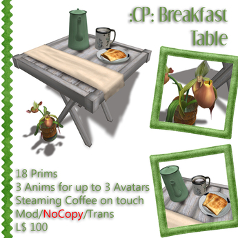Second Life Marketplace - :CP: Breakfast Table
