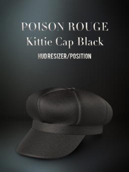 Second Life Marketplace - POISON ROUGE Kittie Cap - Black